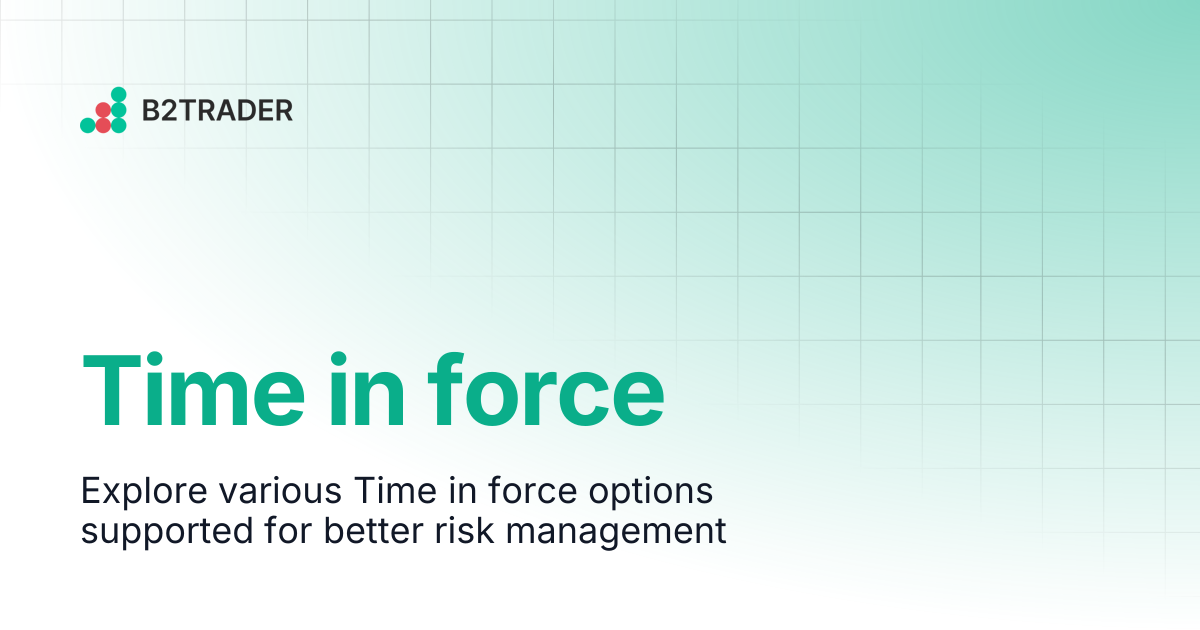 Time in force | B2TRADER docs